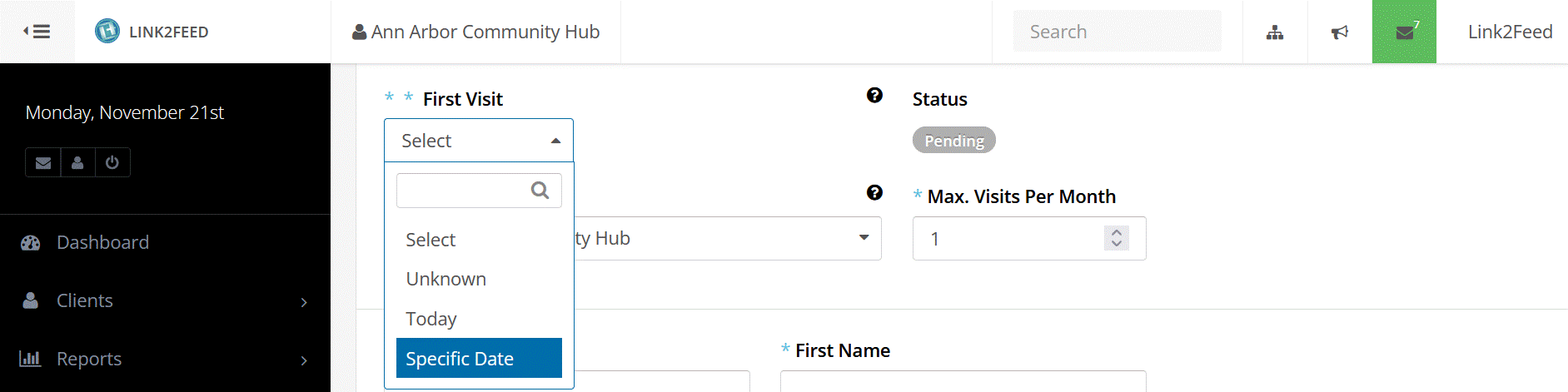 Adding a new client or household member – Link2Feed