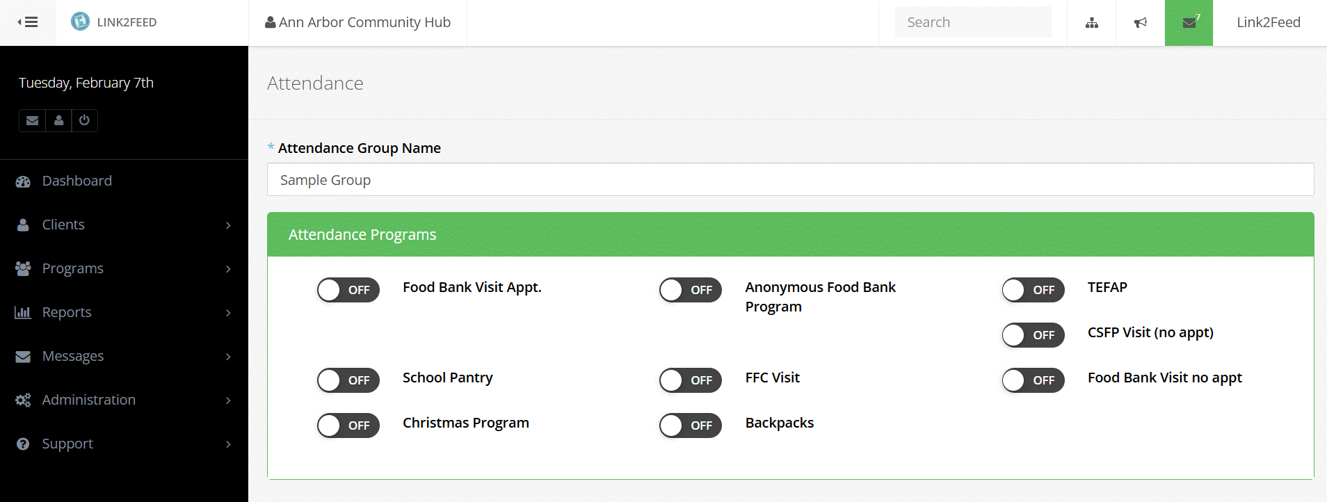 Attendance Feature – Link2Feed
